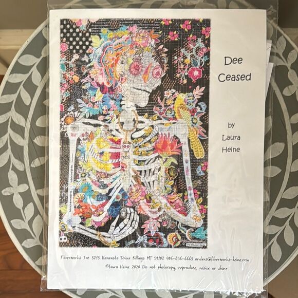 Office | Laura Heine Dee Ceased Collage Quilt Pattern By Fiberworks ...